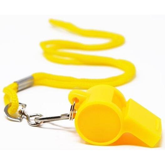 A2125 ~ 55MM YELLOW WHISTLE W/LANYx12 – Vaughan Sports